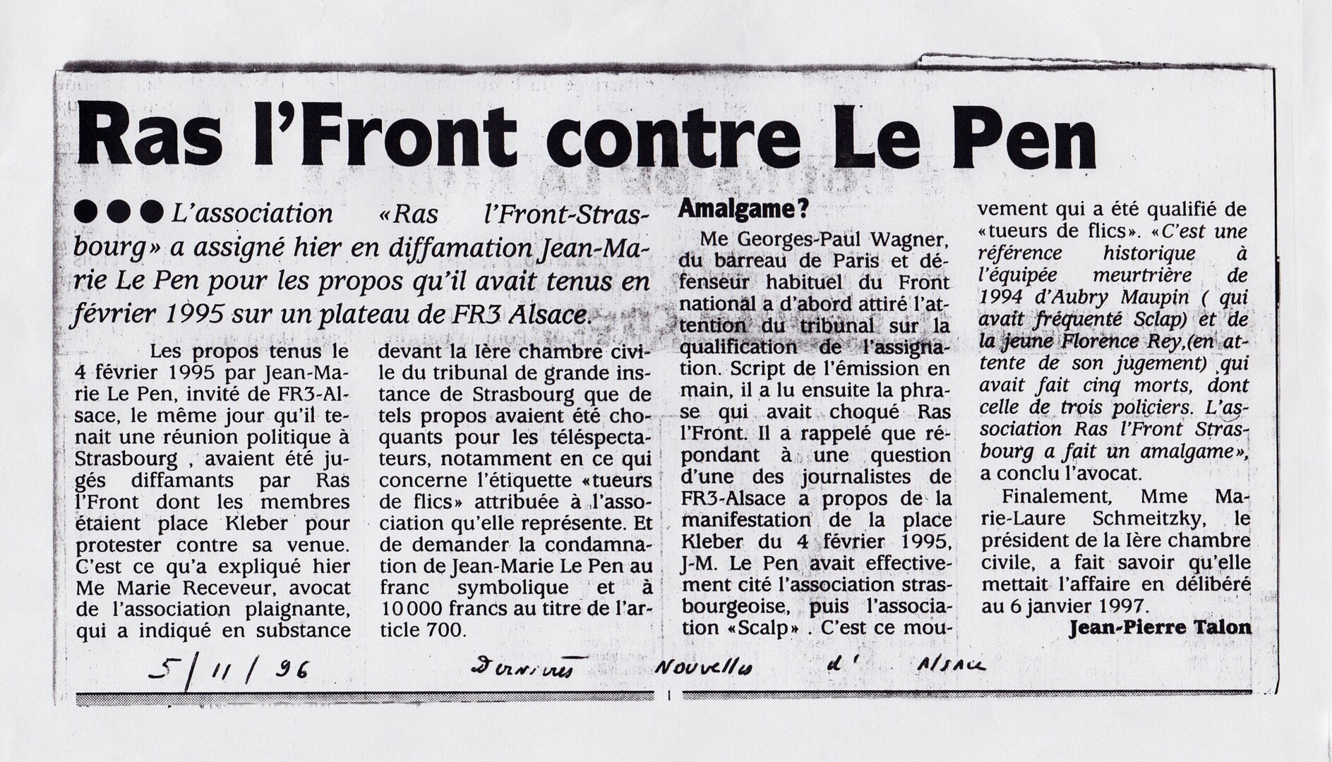 Ras l’front | Faits & Documents